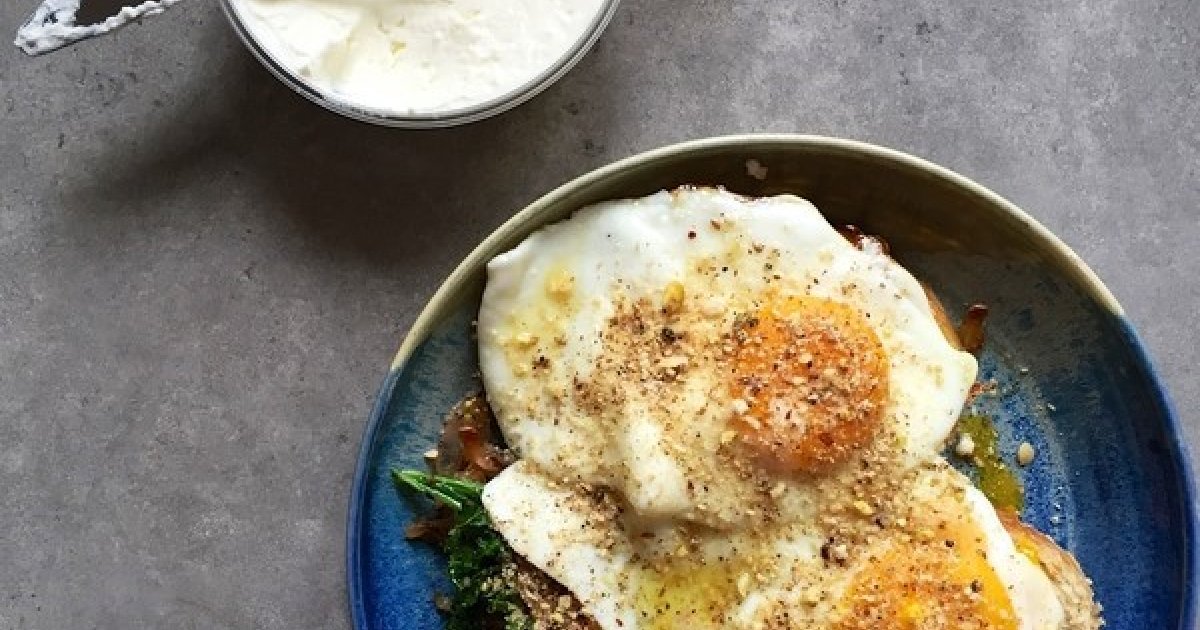 Egyptian Dukkah Fried Eggs and Labne | Ground Gourmet Essentials